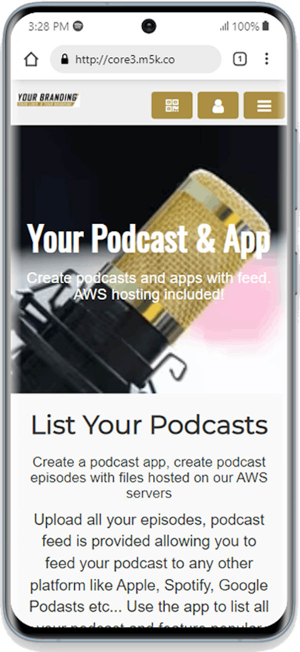 Podcast Template Gold Theme
