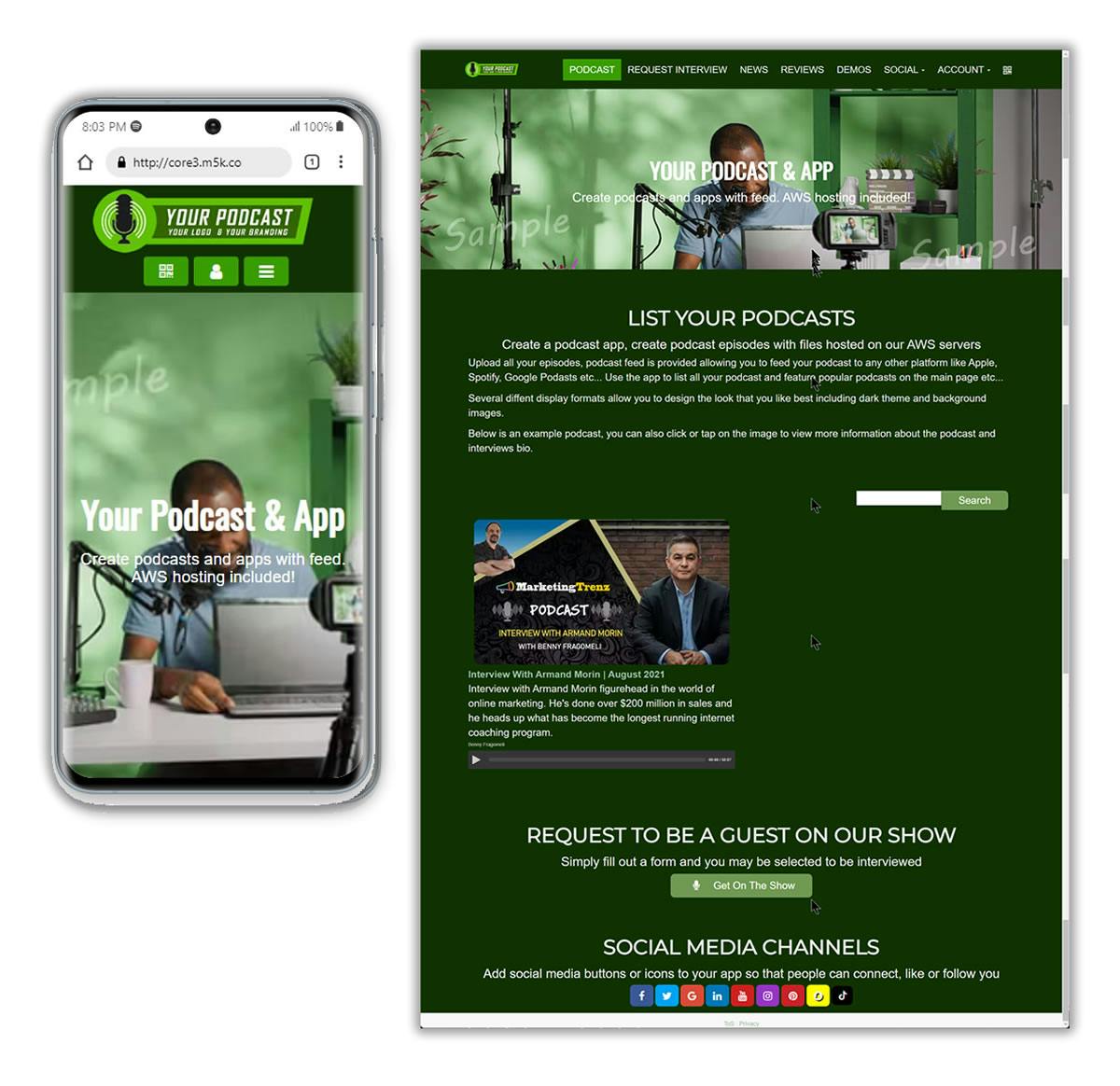 Podcast Template (Green)