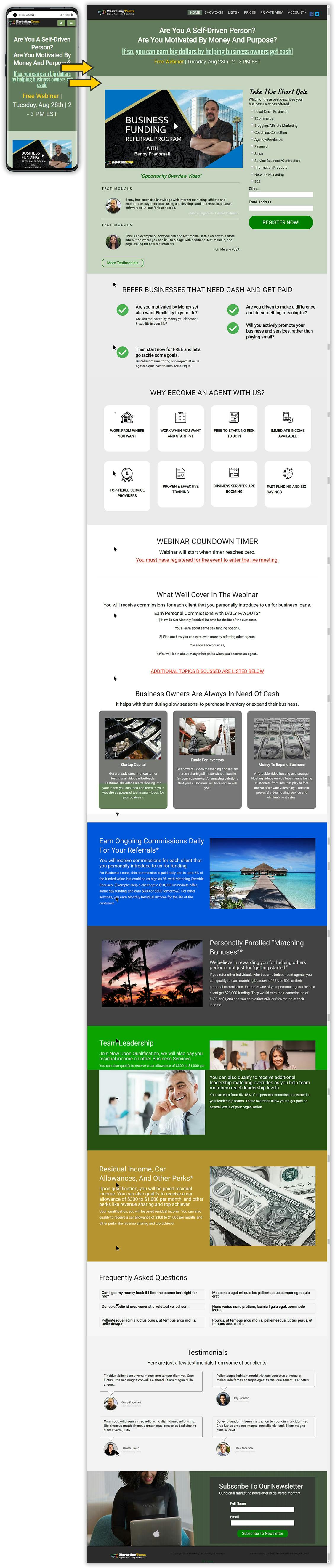 The Color Of Money Website Template