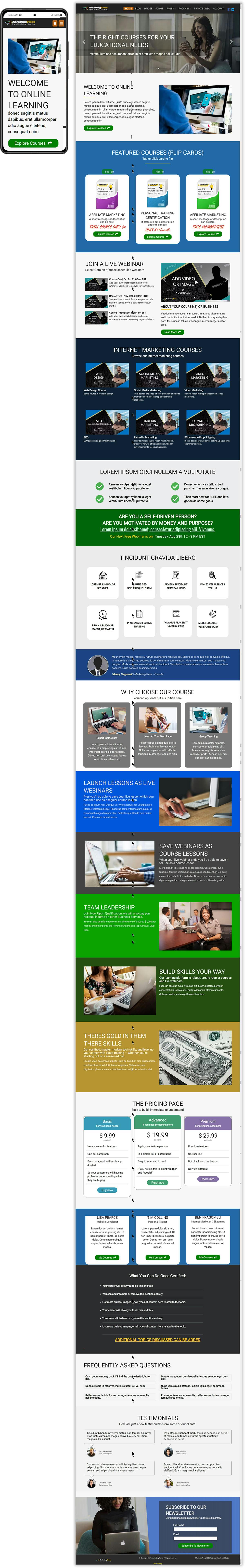 Online Course Selling Template